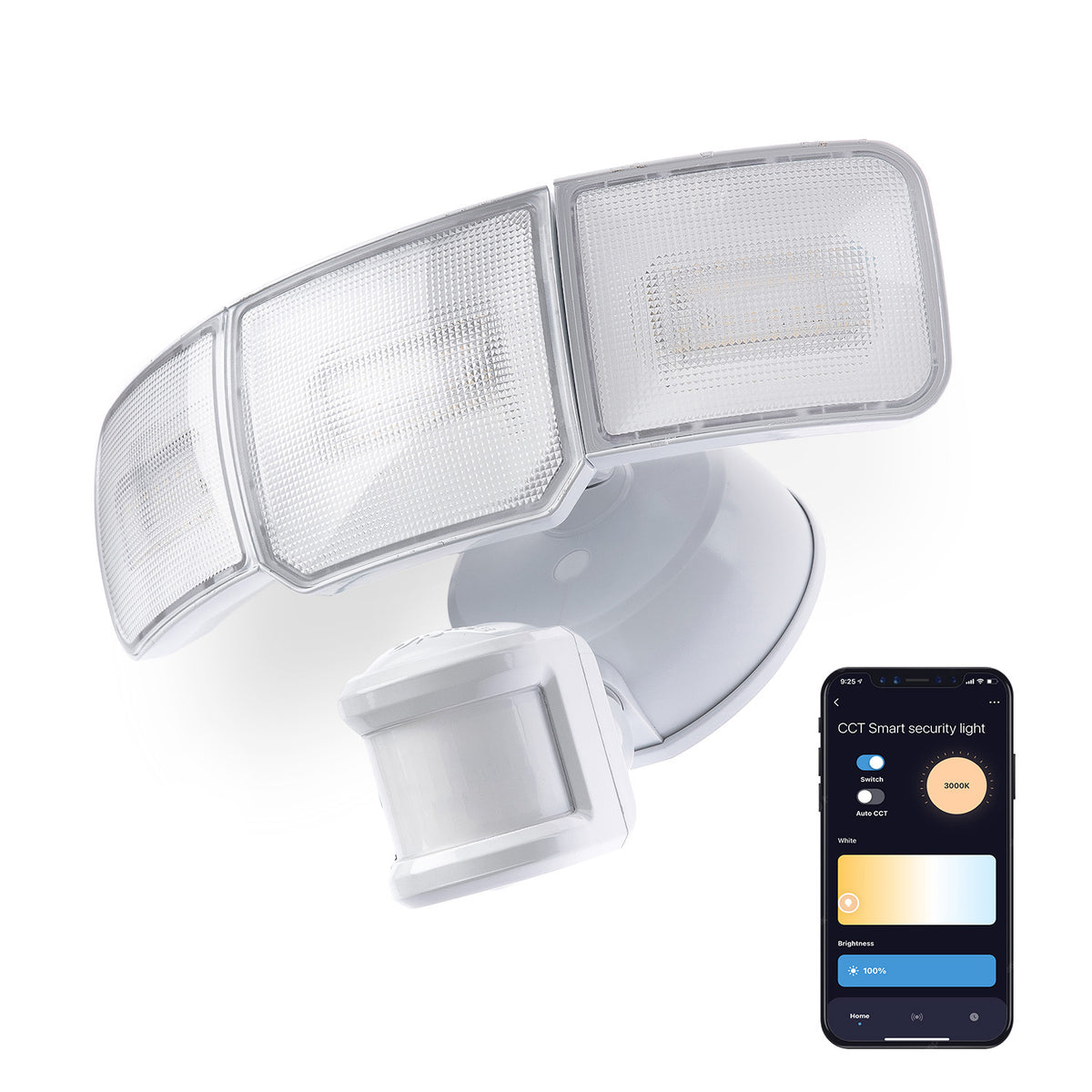 Smart SMD LED Outdoor Flood Light, 3500LM, 3000-5000K Adjustable Color ...