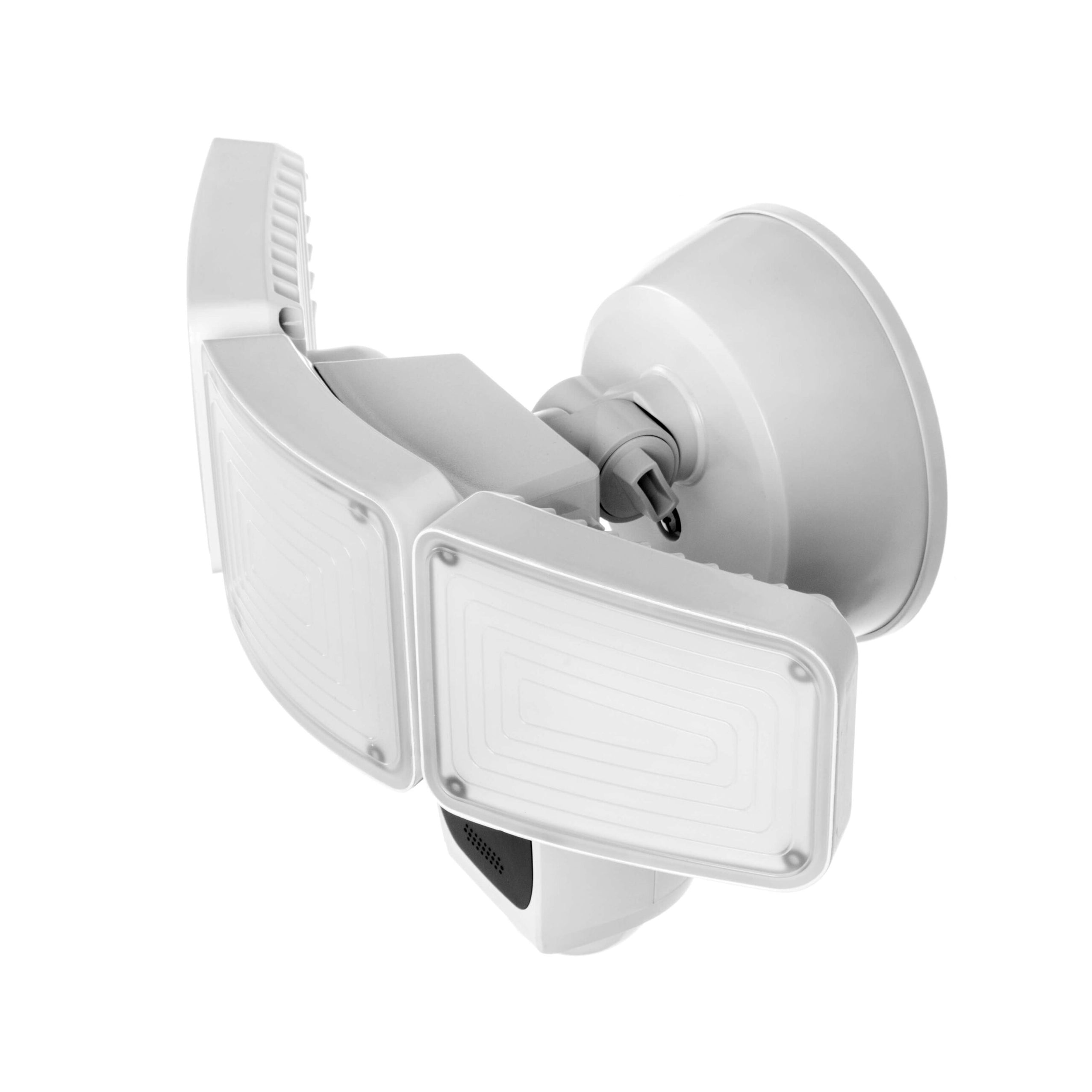 Smart Triple Head Flood Light Camera, White — Home Zone Security